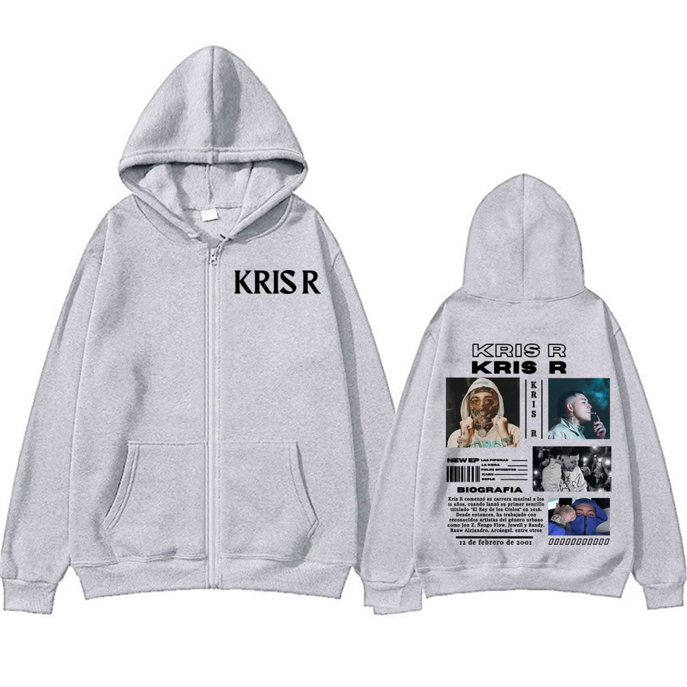 Kris R 2025 Inspired Zip Up Hoodie - Unisex Soft Warm Oversized Retro ...
