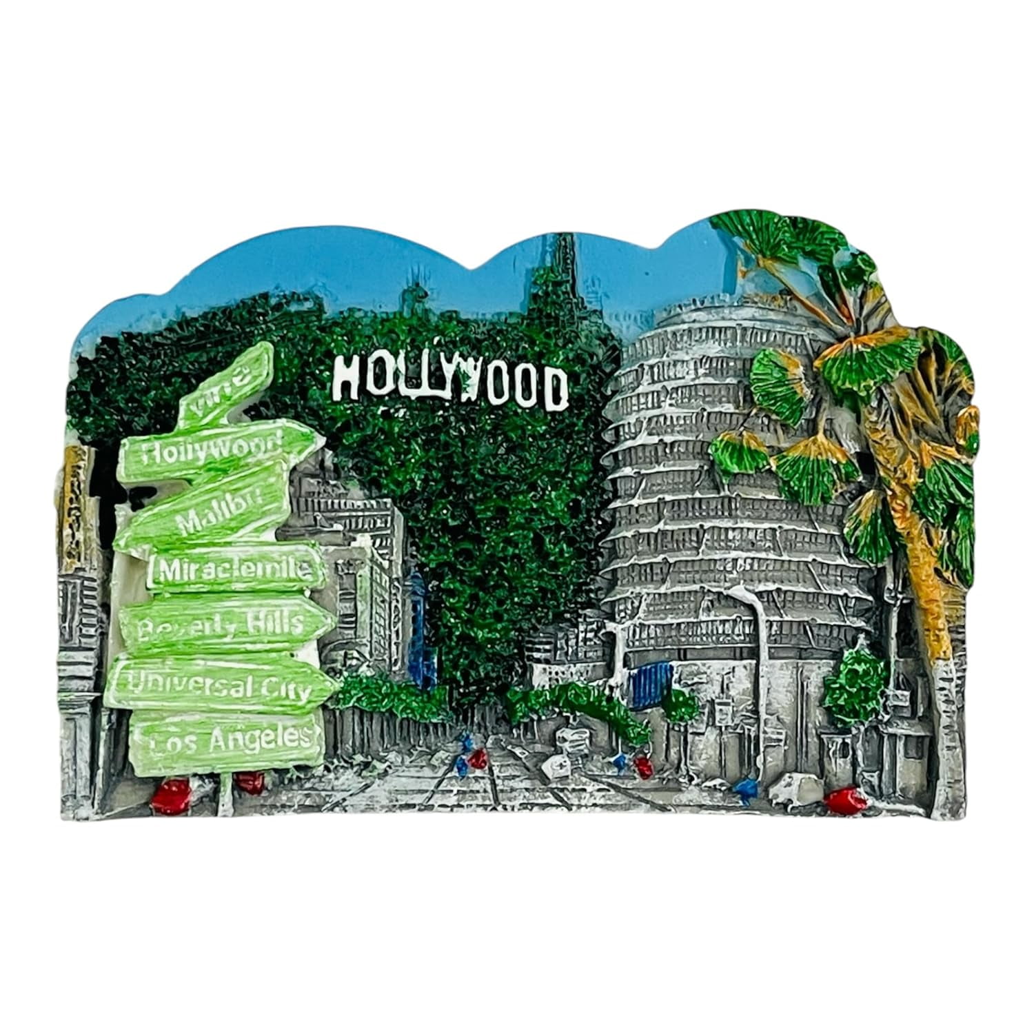 Krisah Hollywood Sign 4D Resin Fridge Magnet Los Angeles Landmarks ...