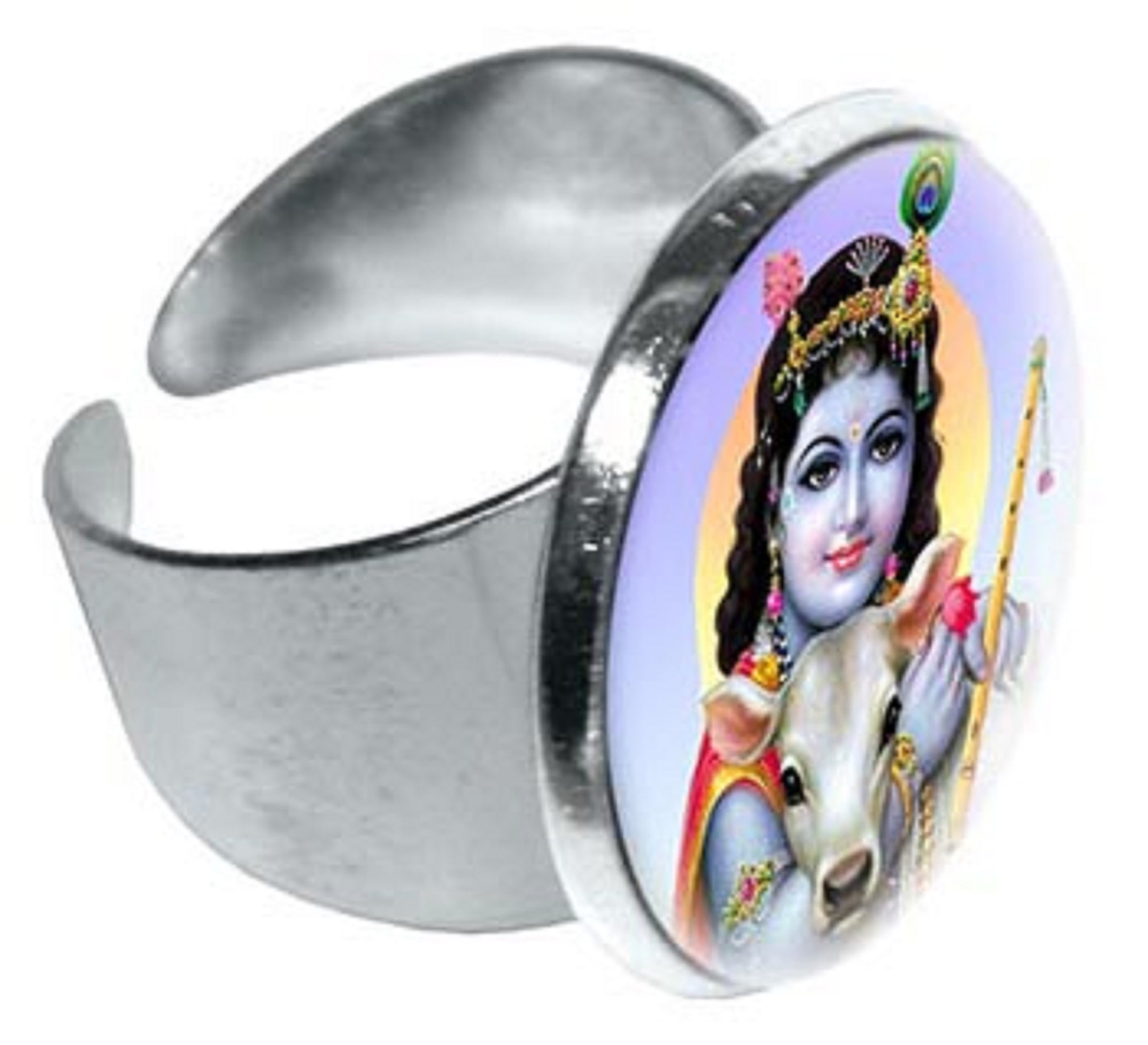 Krishna Luminous Ring Krishna and Calf Wide (LRW18) - Walmart.com