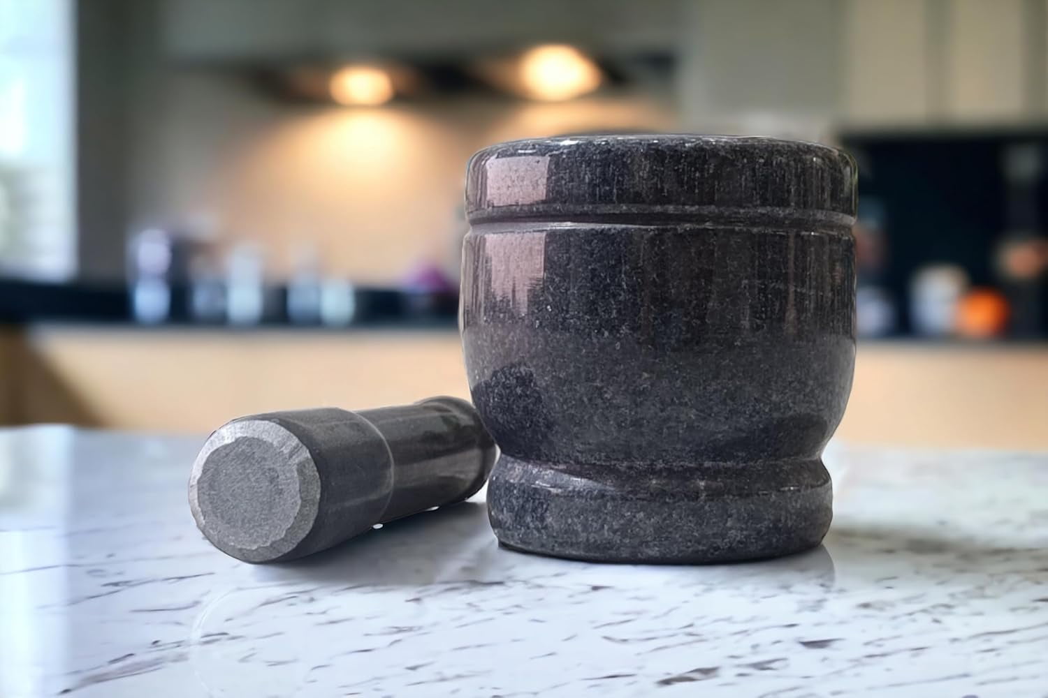 Krishna Products Marble Granite Imam Dasta Mortar and Pestle Set Ohkli ...