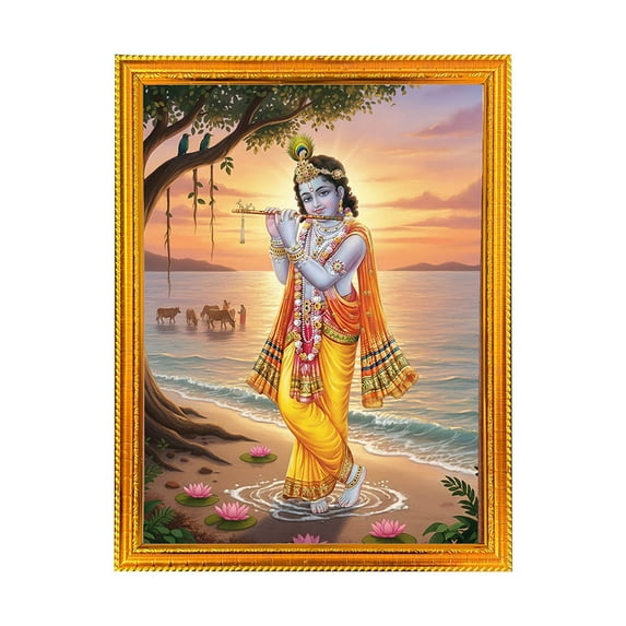 Krishna-Religious God Photo Frame for Home & Pooja Room Decor - Walmart.com