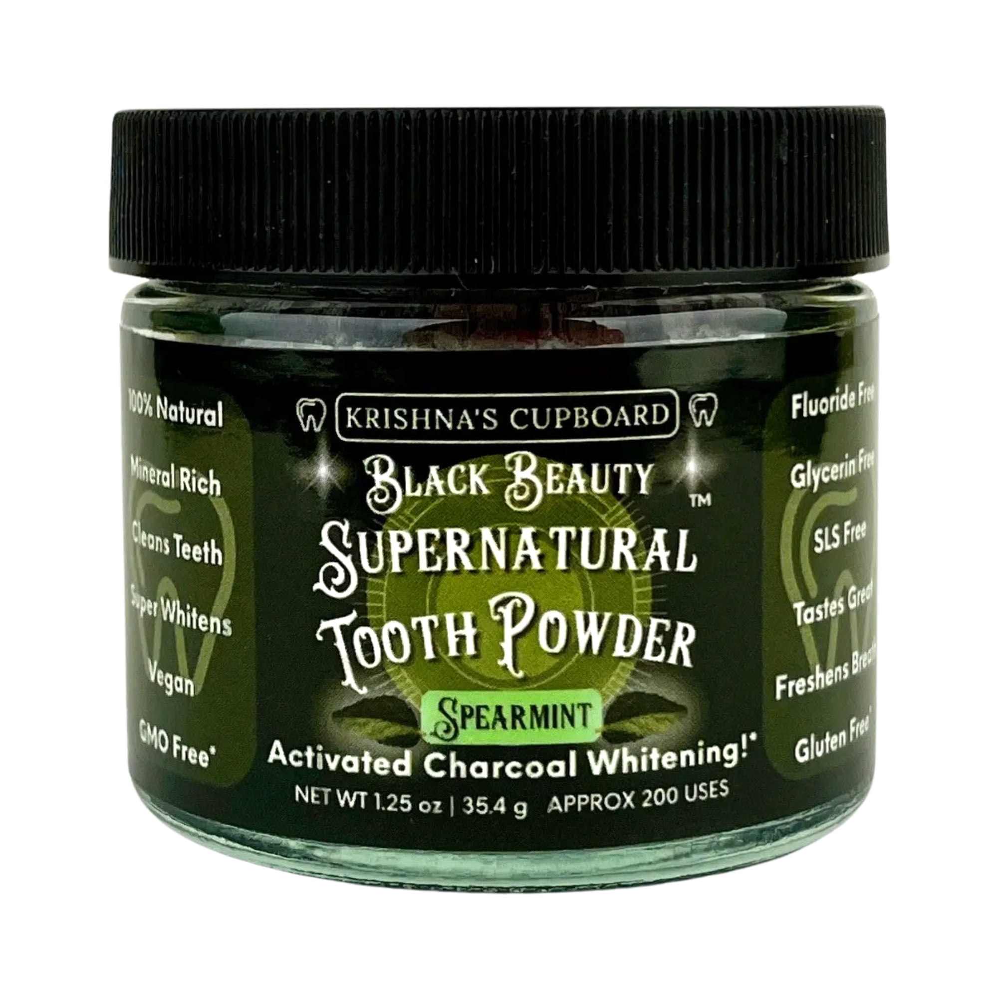 Krishna's Cupboard Black Beauty Supernatural Organic Tooth Powder, All ...