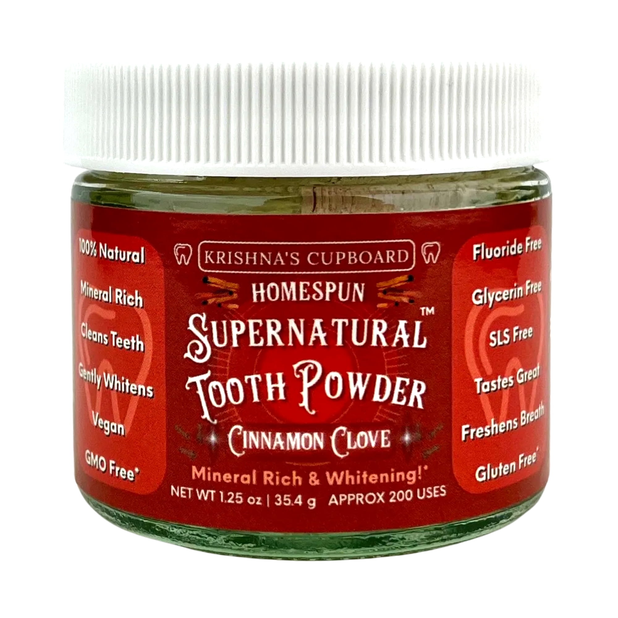 Krishna's Cupboard Organic Supernatural Toothpowder, All Natural ...