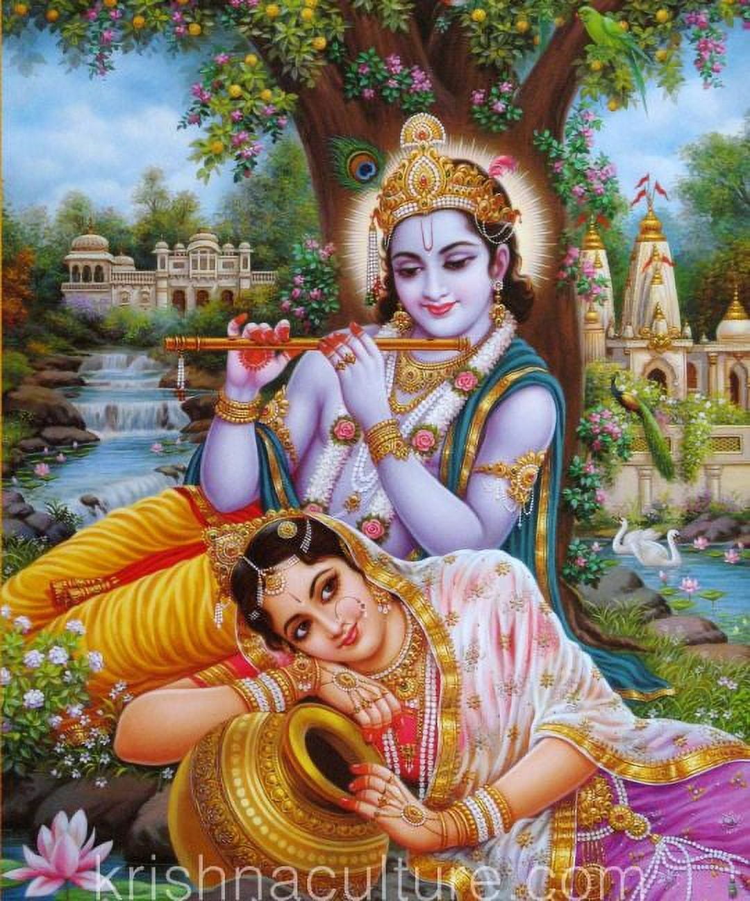 KrishnaCulture Radha Krishna Rasa CV16TC Canvas Art 10x12" - Walmart.com
