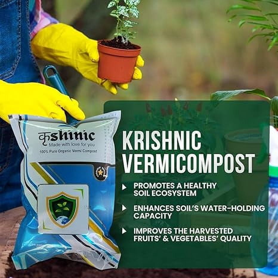 Krishnic Vermicompost for Plants (5Kg) Compost For Plants Home Garden ...