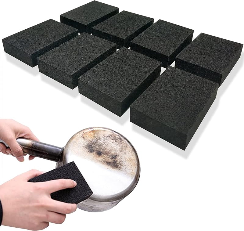 Krisler 8pc Carborundum Sponge Nano Emery Sponges Caspian Stone Pot ...