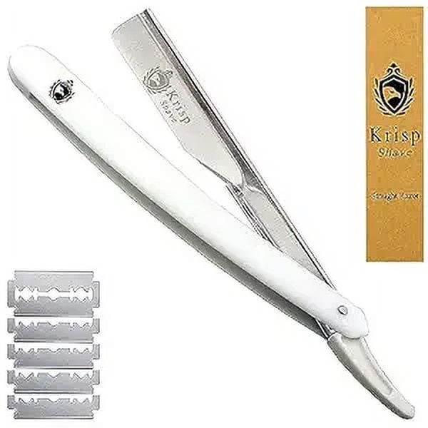 Krisp Beauty Professional Classic Straight Edge Barber Razor For Close ...