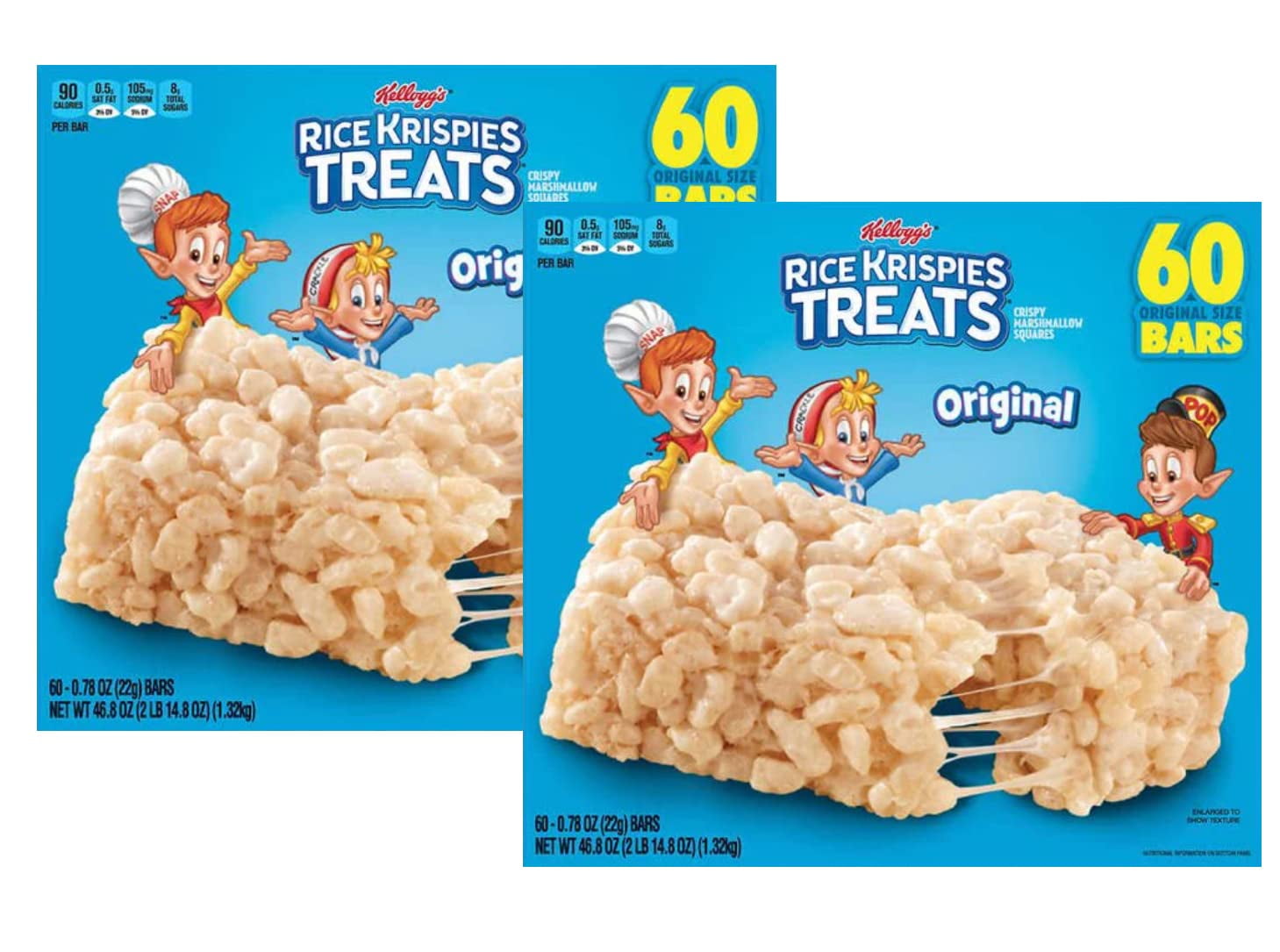Krispies Treats Crispy Marshmallow Squares Individually Wrapped Bars ...