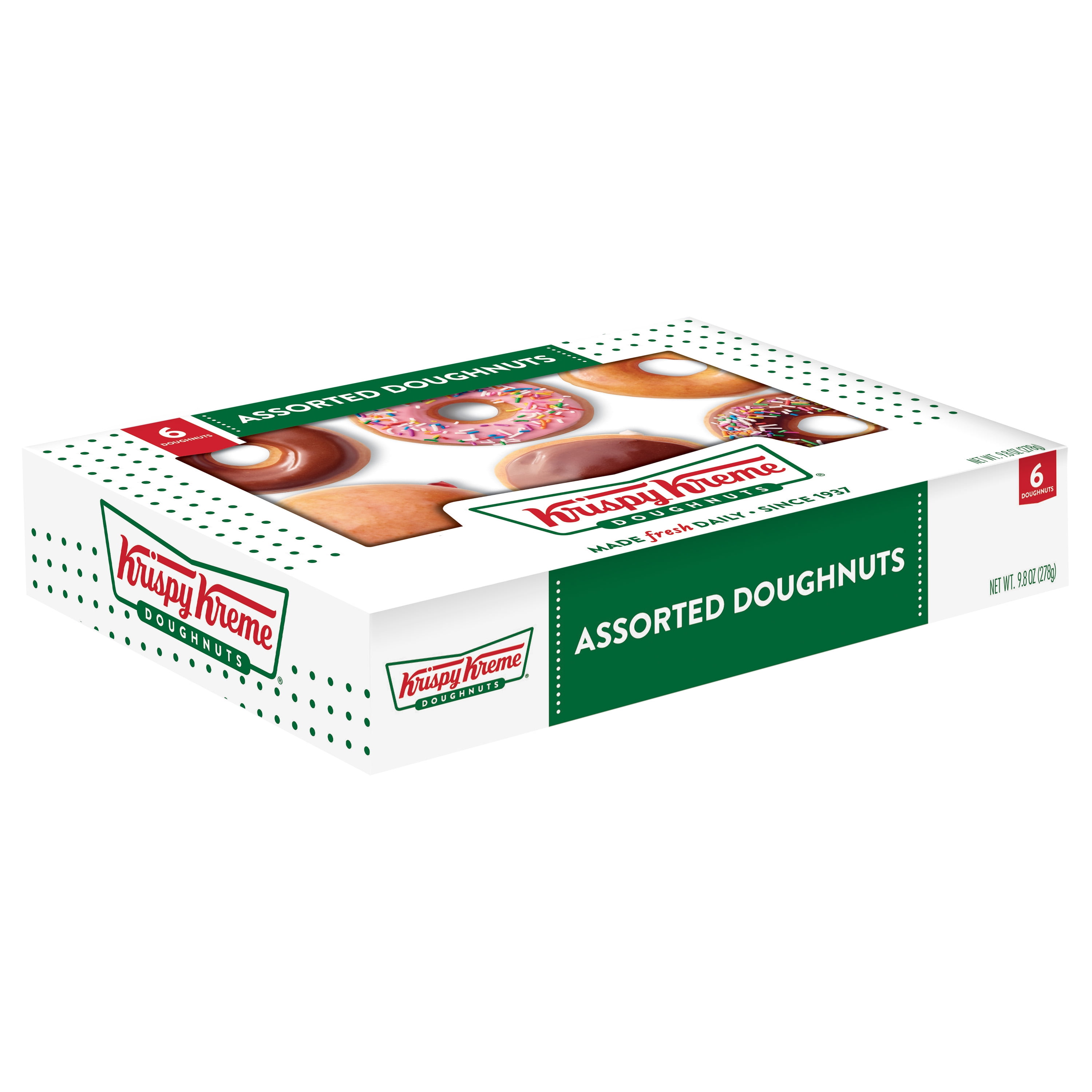 Krispy Kreme Assorted Doughnuts, 9.9 oz, 6 Count - Walmart.com Krispy Kreme Assorted Doughnuts, 9.9 oz, 6 Count - Walmart.com