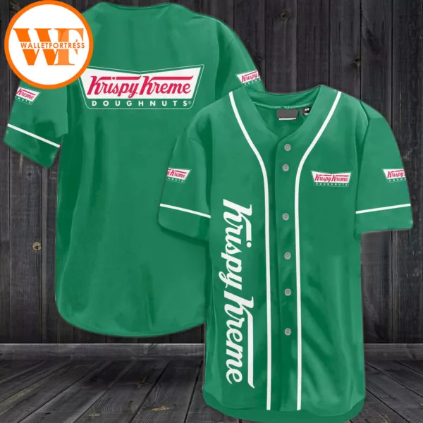 Krispy Kreme Baseball Jersey, Fast Food Lover Jersey Shirt Fanmade ...