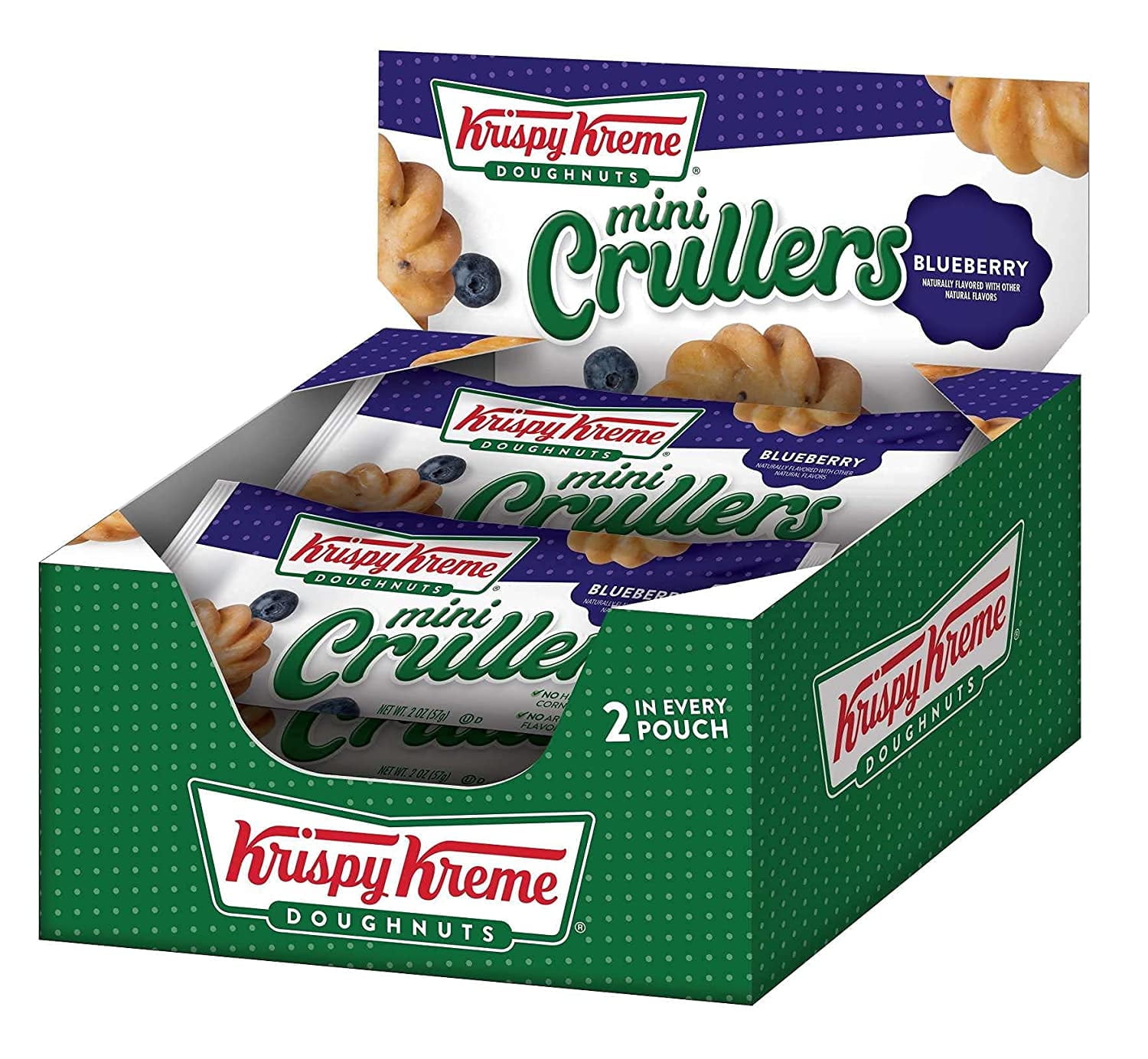 Krispy Kreme Blueberry Mini Crullers 2 oz (Pack of 8) - Walmart.com