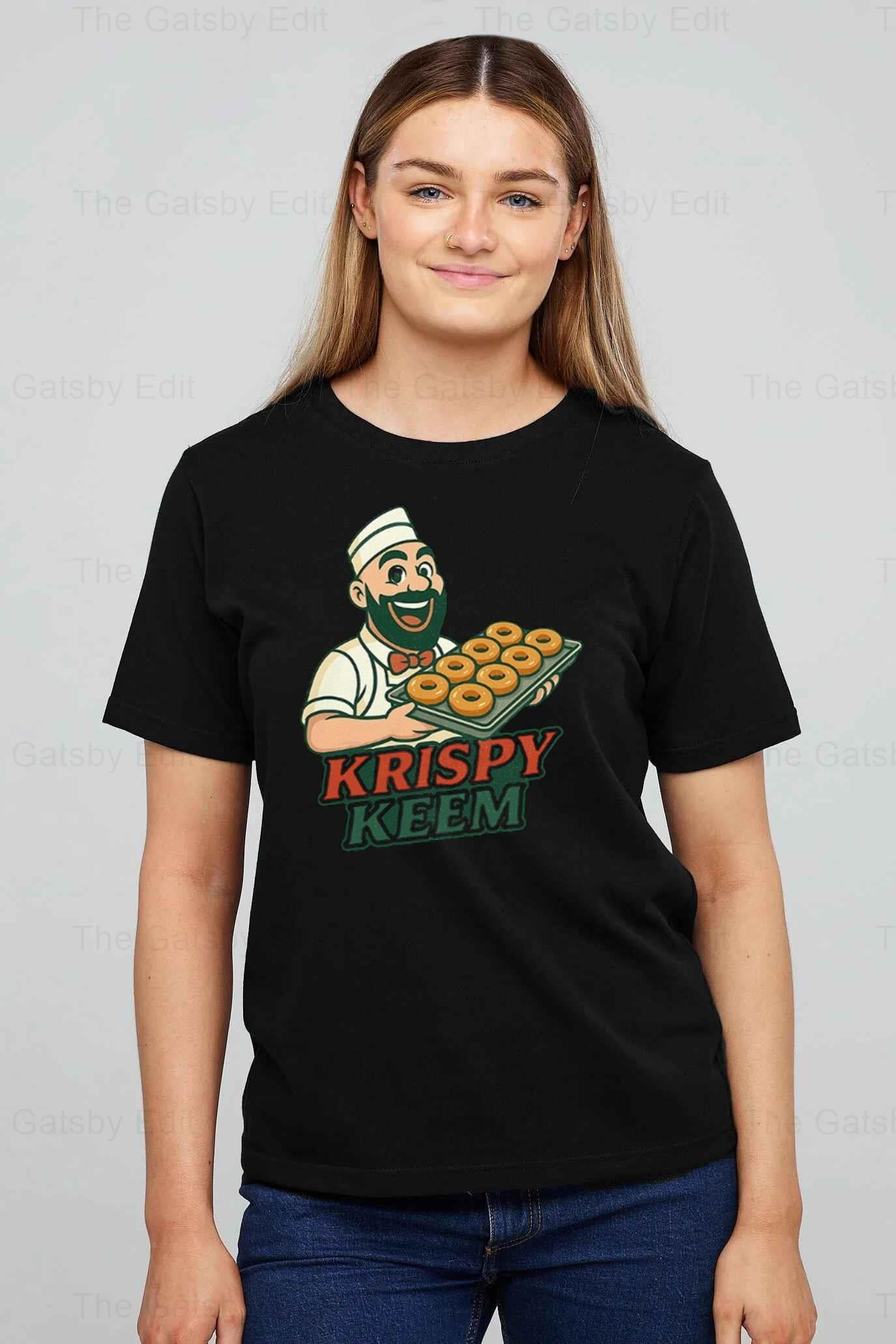 Krispy Kreme Doughnut Funny Parody Logo Graphic Tee Shirt Humor, unisex ...