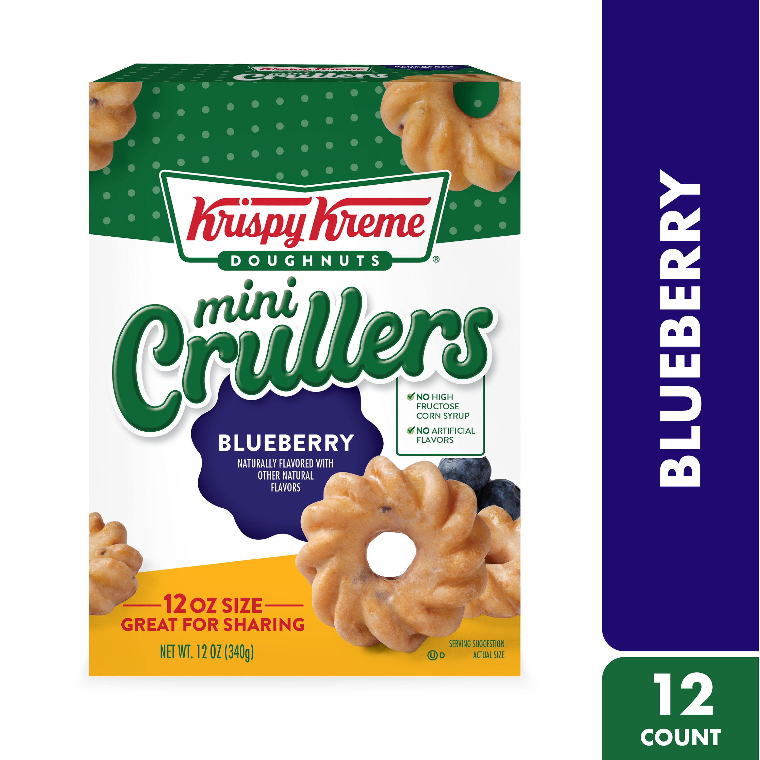 Krispy Kreme Mini Crullers Blueberry, 12 Oz, 12 Count - Walmart.com
