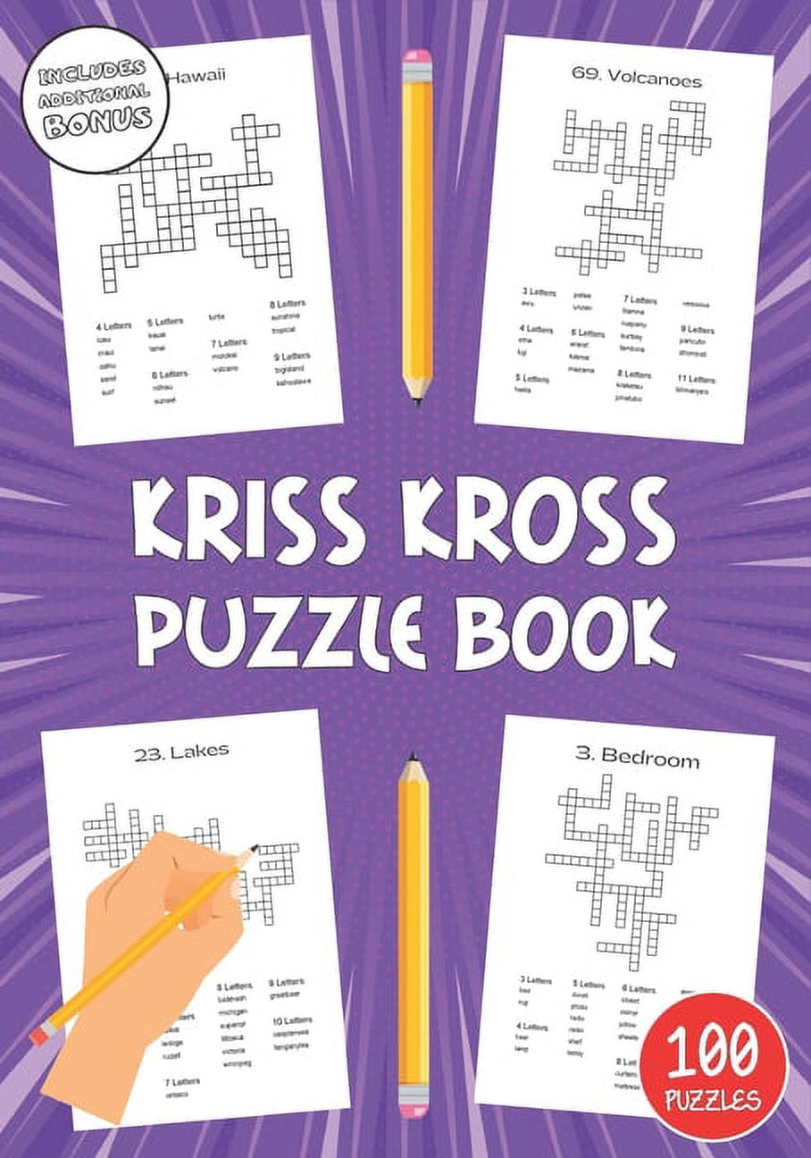 Kriss Kross Puzzle Book : Fun Crossword for Adults with Fill in Words ...