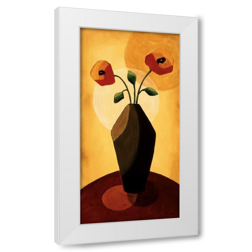 Krista Sewell 4x14 White Modern Wood Framed Wall Art Titled - Floral ...