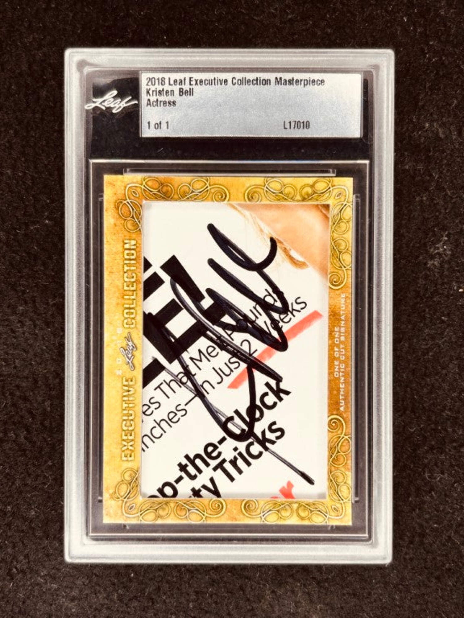 Kristen Bell 2018 Leaf Masterpiece Cut Signature certified autograph ...