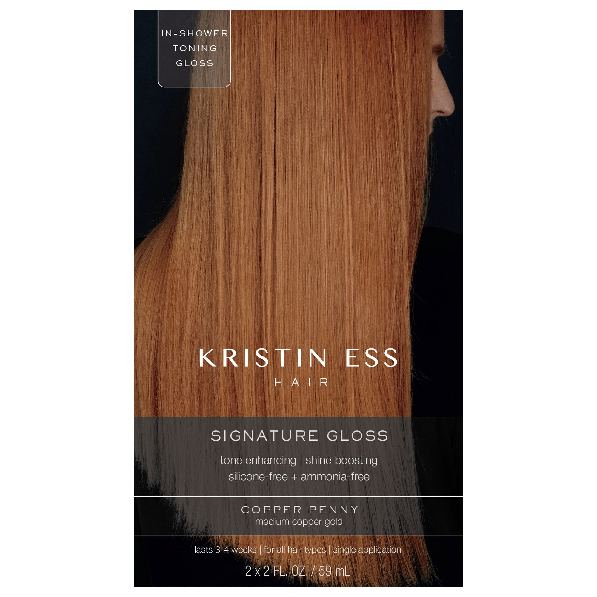 Kristin Ess Signature Hair Gloss - Copper Penny - Medium Copper Gold, 1 ...