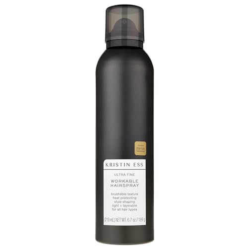 Kristin Ess Ultra Fine Workable Hairspray - Lightweight Anti-Frizz Hold ...