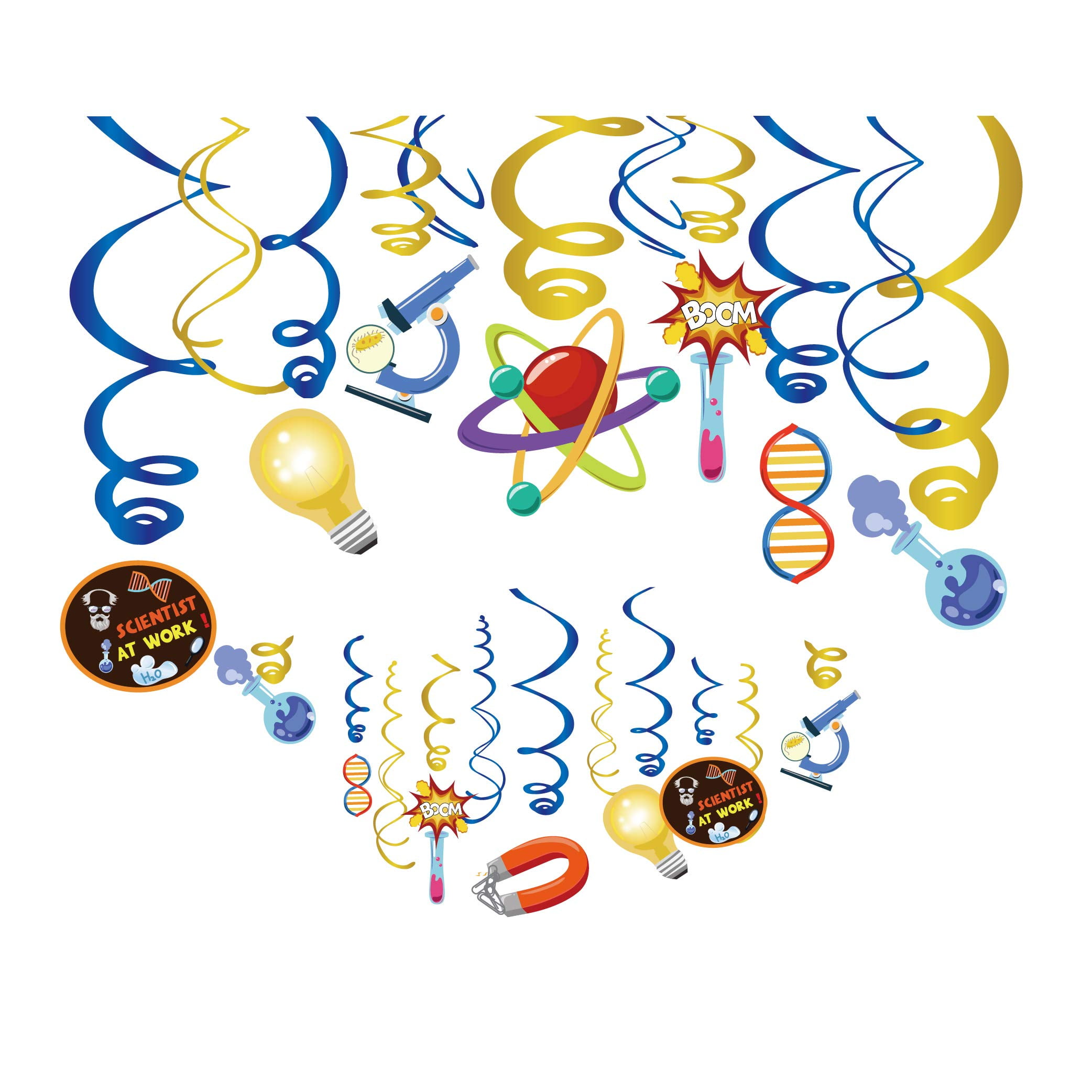 Kristin Paradise 30Ct Science MMF7 Hanging Swirl Decorations, Mad ...