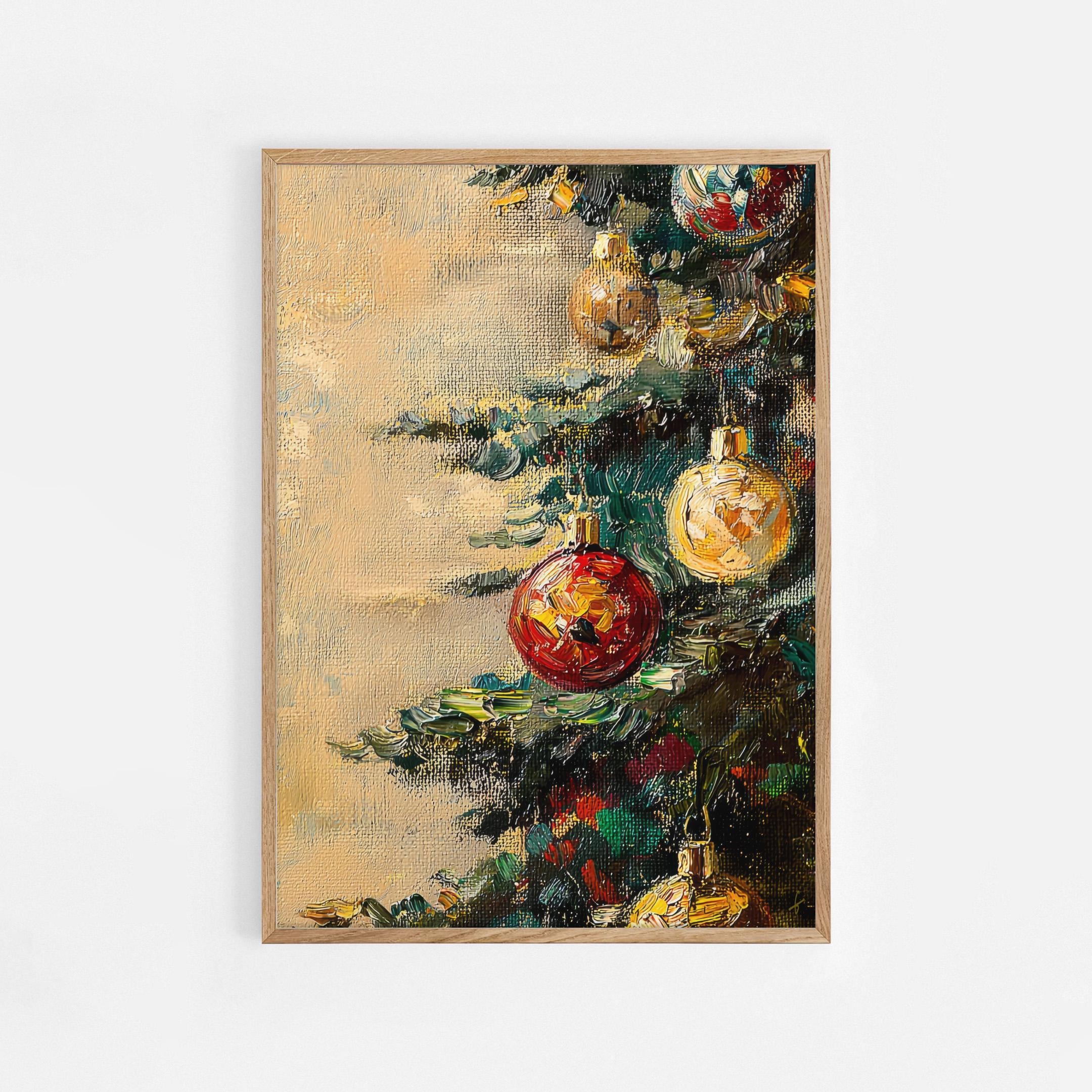 Kristmas Tree Print, Kristmas Decor Wall Art, Moody Natural Antique ...