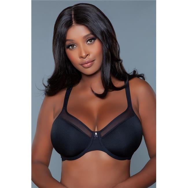 Kristy Full Coverage Bra, Black - Size 38F - Walmart.com