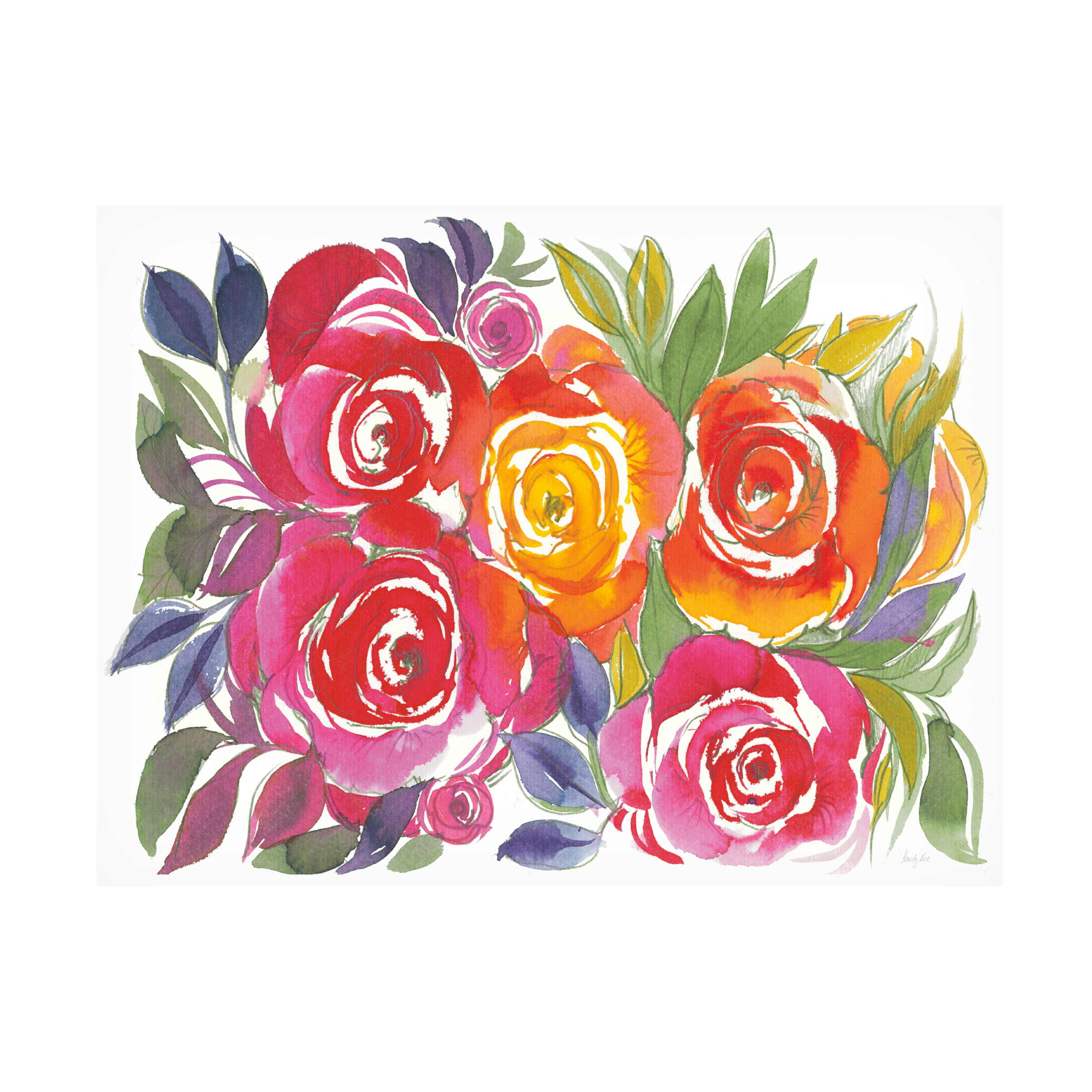 Kristy Rice 'Bold Roses I' Canvas Art - Walmart.com