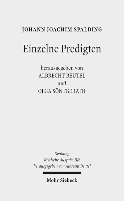 Kritische Ausgabe: 2. Abteilung: Predigten. Band 6: Einzelne Predigten ...