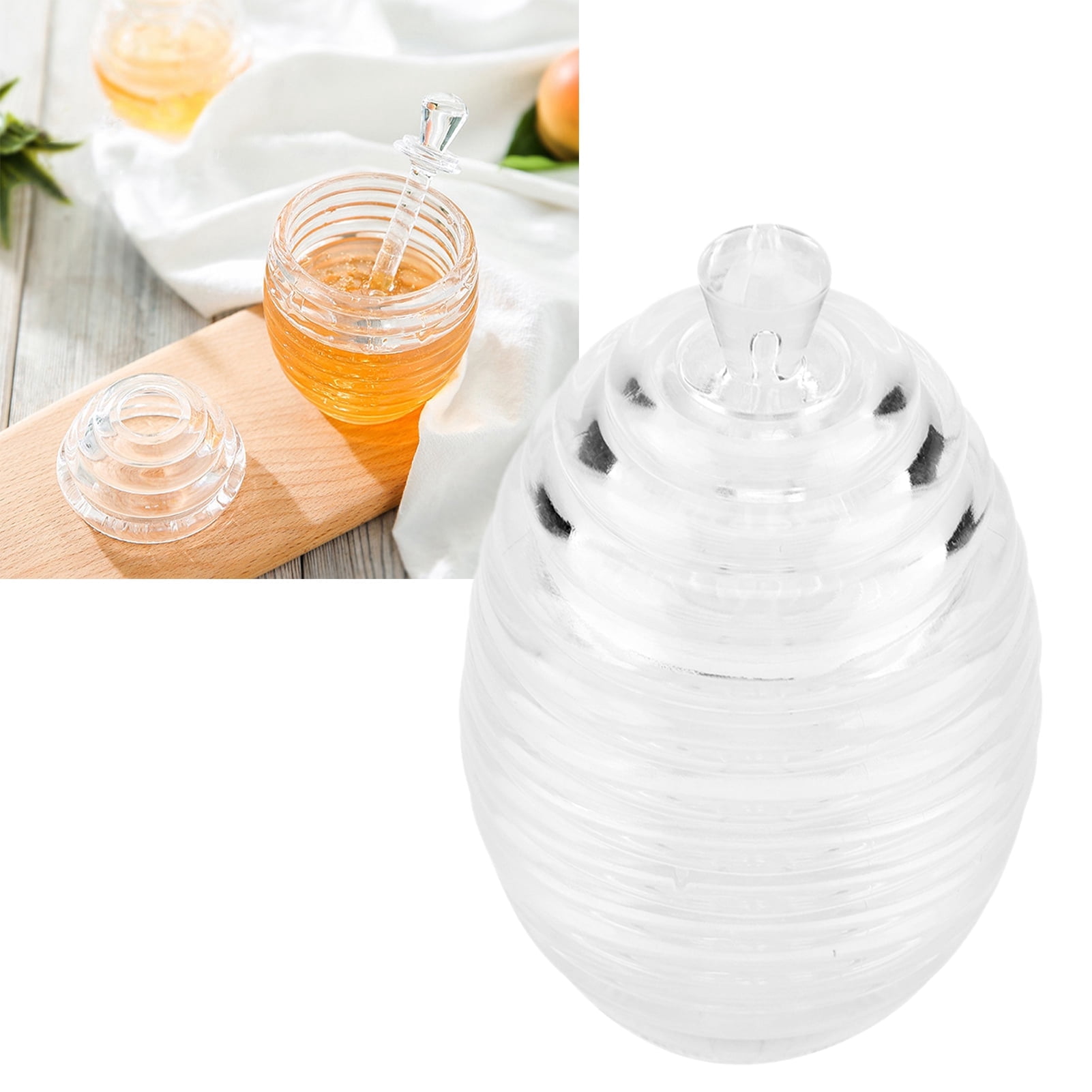 Kritne Honey Jar, Honey Jar with Dripper Stick,265ml Transparent ...