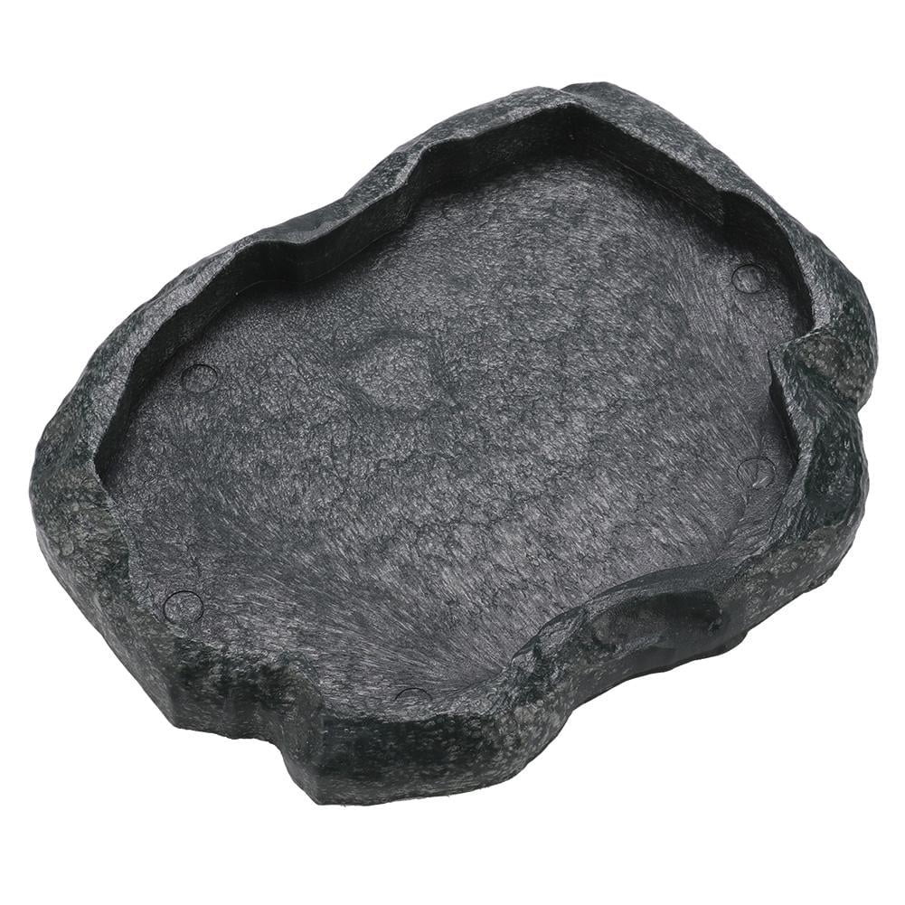 Kritne Reptile Food Water Rock Bowls Reptile Feeder Reptile Bowl Resin ...