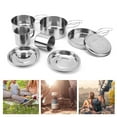 Kritne Stainless Steel Camping Cook Set,8pcs Portable Camping Cookware ...