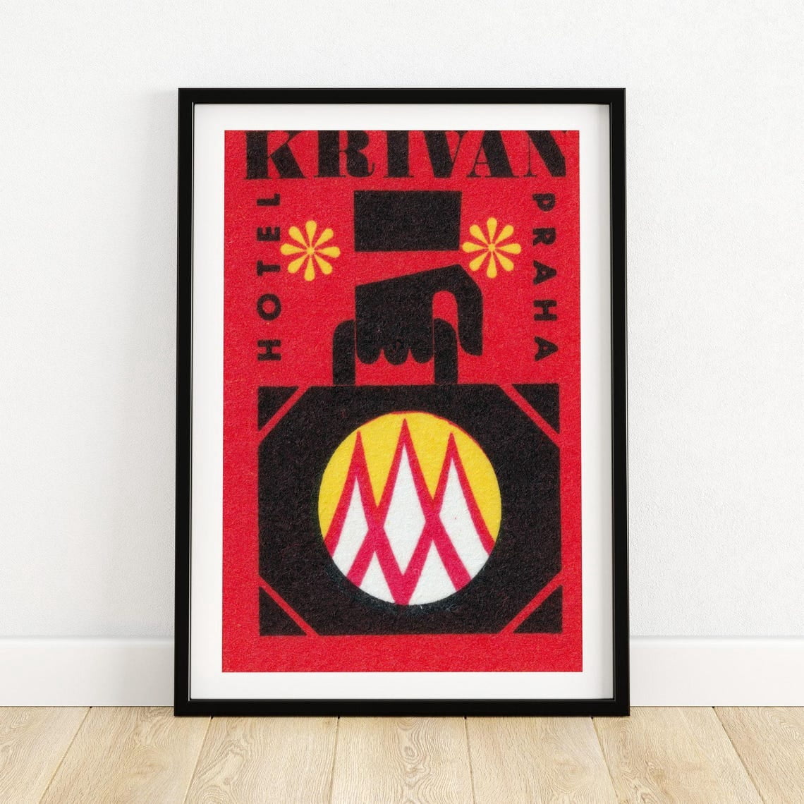 Krivan Hotel Prague - Matchbox Print - Aesthetic Wall Art - Vintage Art ...