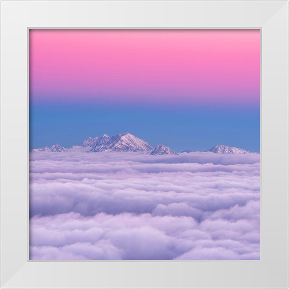 Krivec, Ales 20x20 White Modern Wood Framed Museum Art Print Titled - Pink In The Sky - Walmart.com