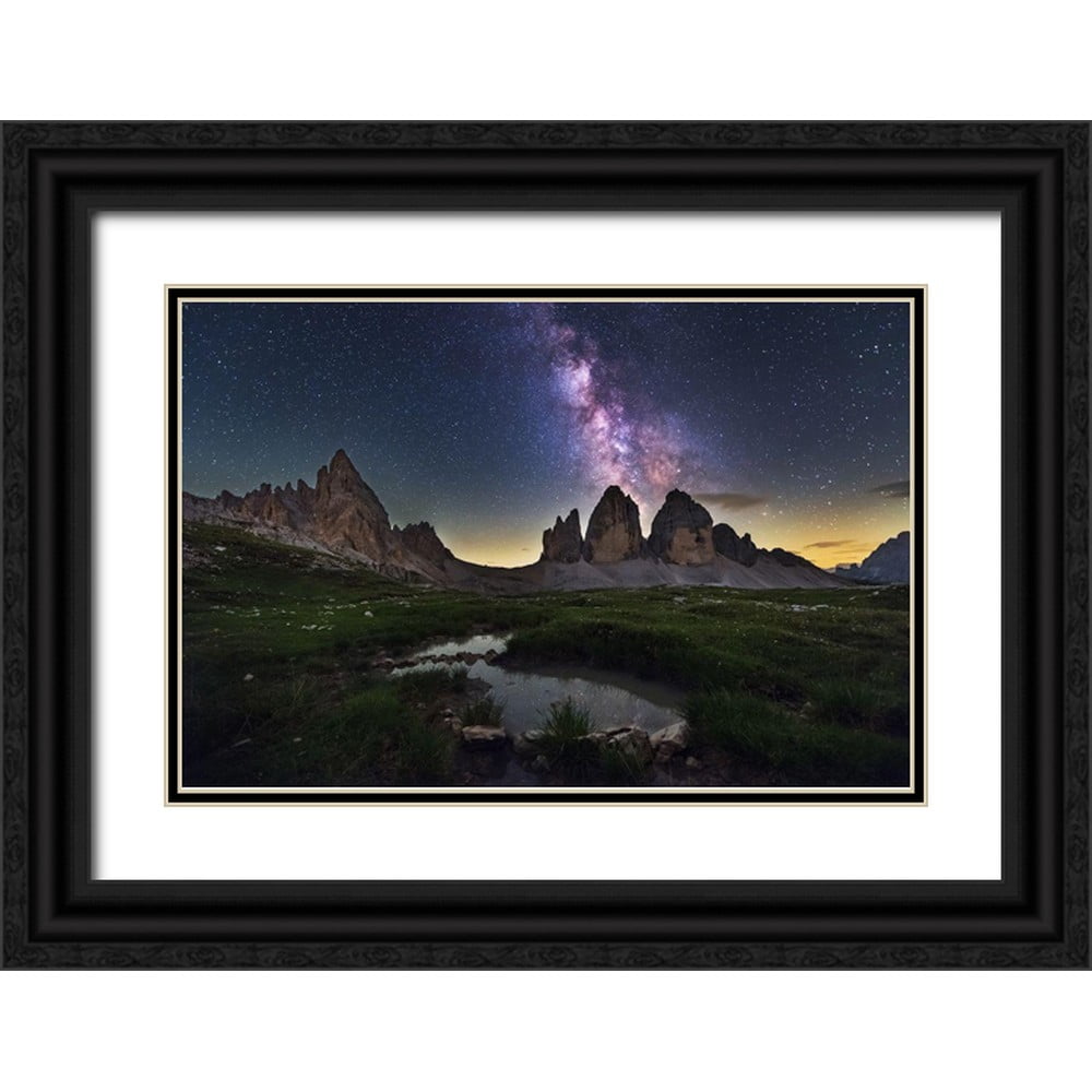 Krivec, Ales 24x17 Black Ornate Wood Framed with Double Matting Museum ...