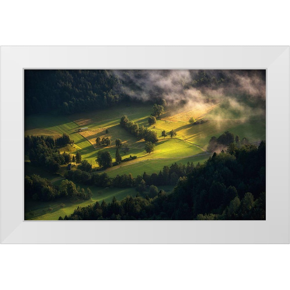 Krivec, Ales 32x22 White Modern Wood Framed Museum Art Print Titled - Light And Shadow - Walmart.com