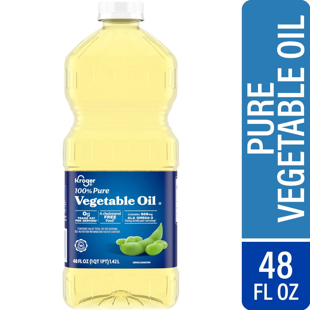 Kroger 100% Pure Vegetable Oil 48 fl oz - Pack of 1 - Walmart.com