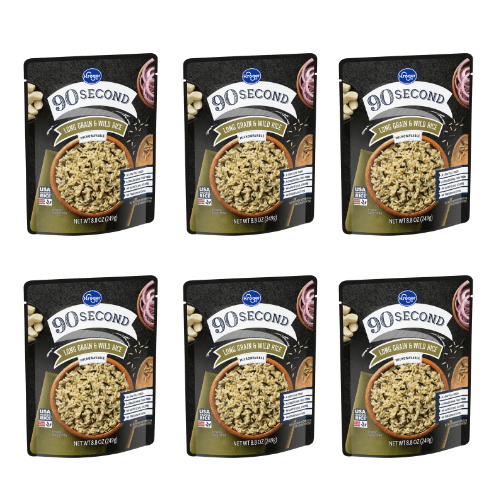 Kroger 90 Second Long Grain & Wild Rice, 6 pcs - Walmart Business Supplies