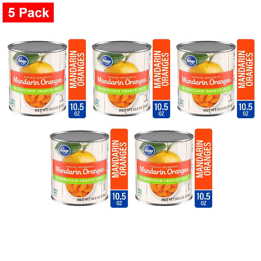 Kroger Canned Mandarin Oranges in Juice 10.5 oz - 5 Pack - Walmart.com