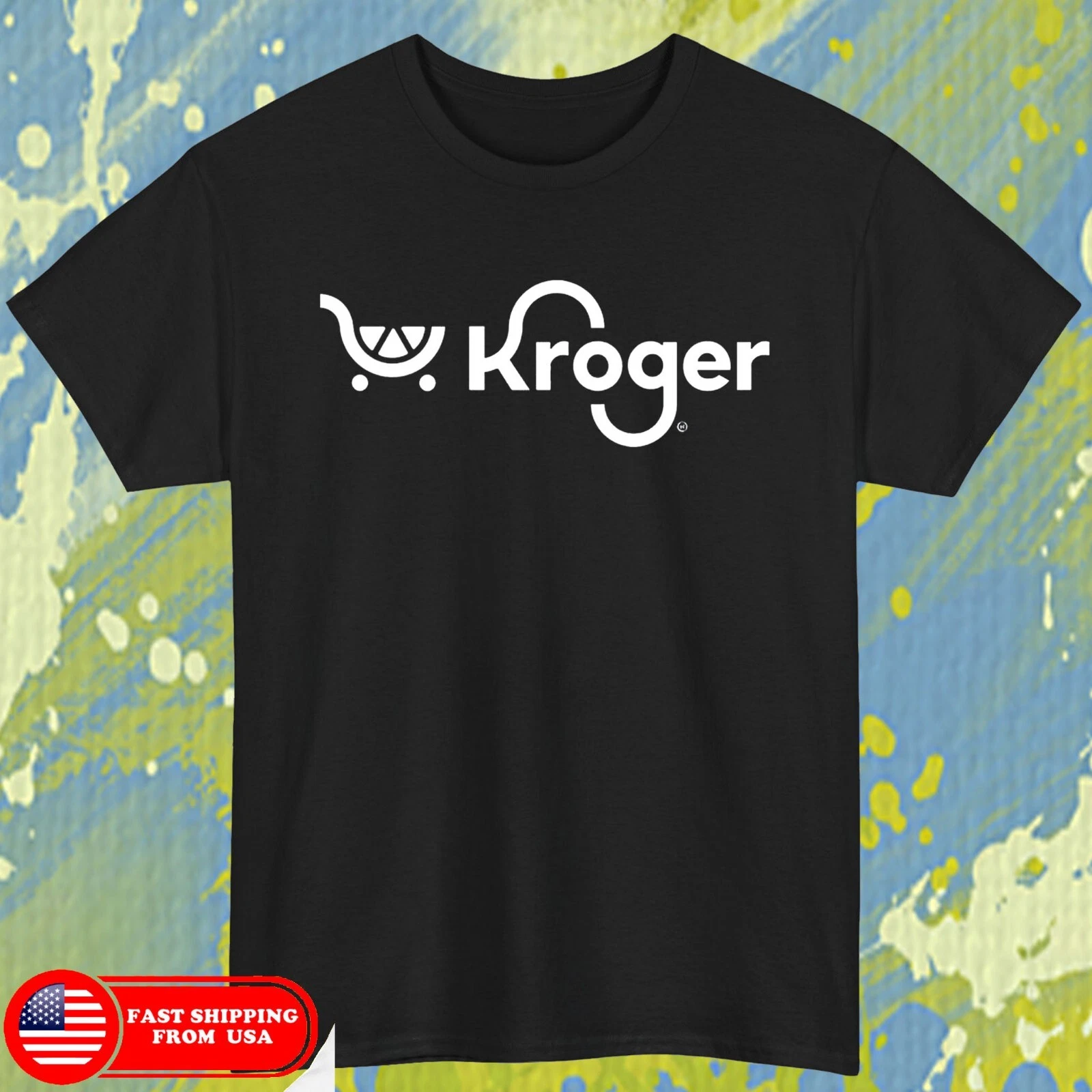 Kroger Logo Black tshirt size L - Walmart.com
