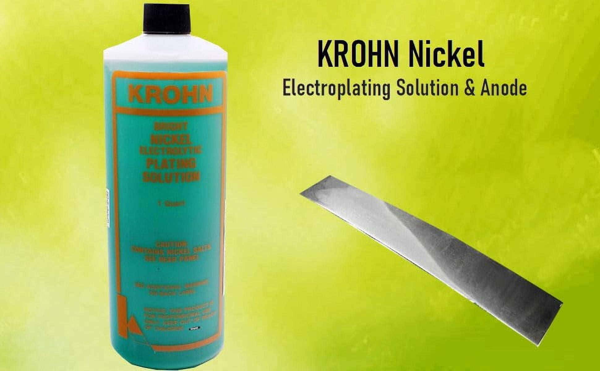 Krohn Bright Nickel Plating Solution Electroplating 1 Quart with Anode - Walmart.com