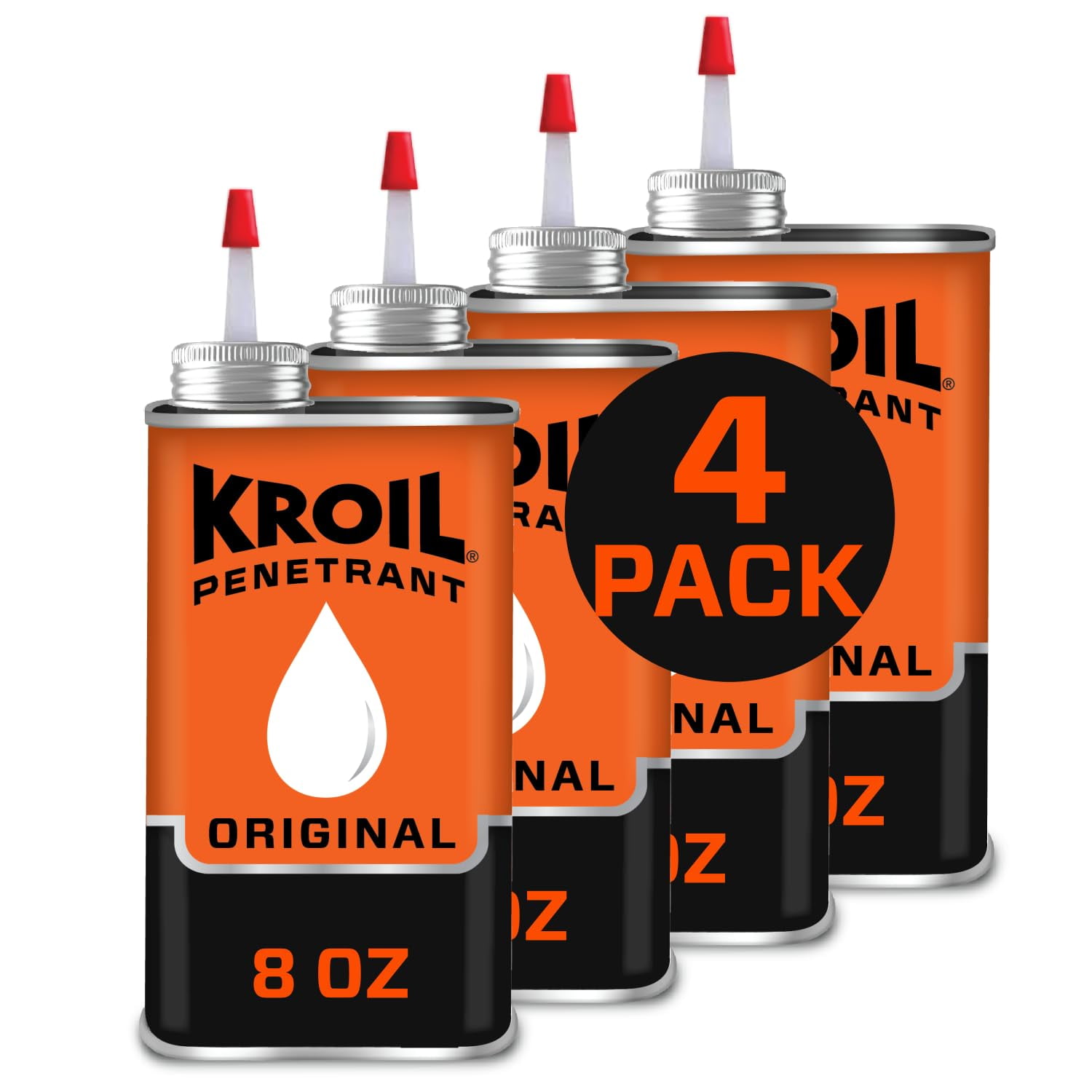 Kroil Original Penetrating Oil Drip-8oz Can-Case of 4 Penetrant for ...