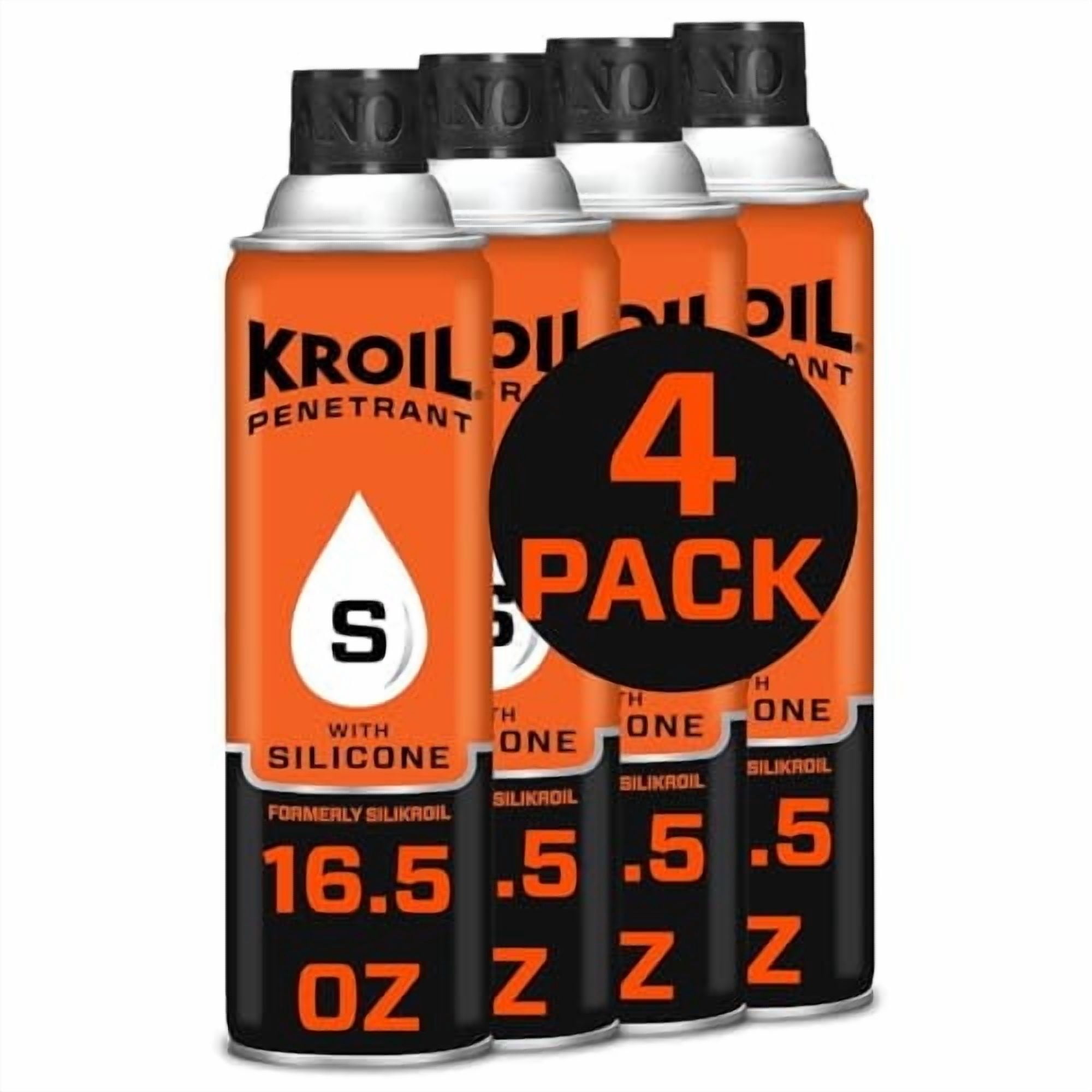 Kroil Penetrating Oil with Silicone (Aerosol Spray-16.5oz Can-Case of 4 ...