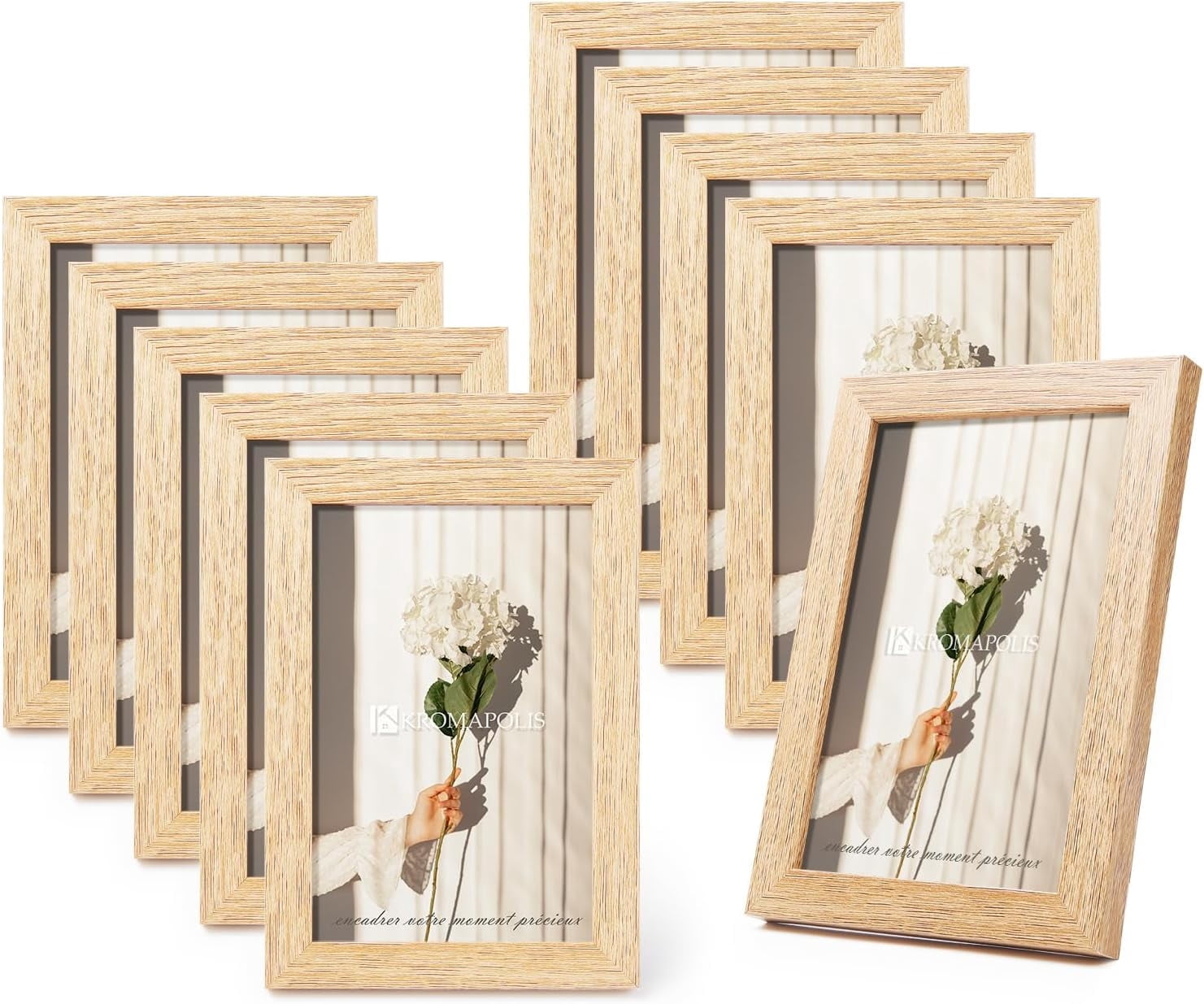 Kromapolis 4x6 Picture Frame Set of 10, Photo Frame with HD Plexiglass ...