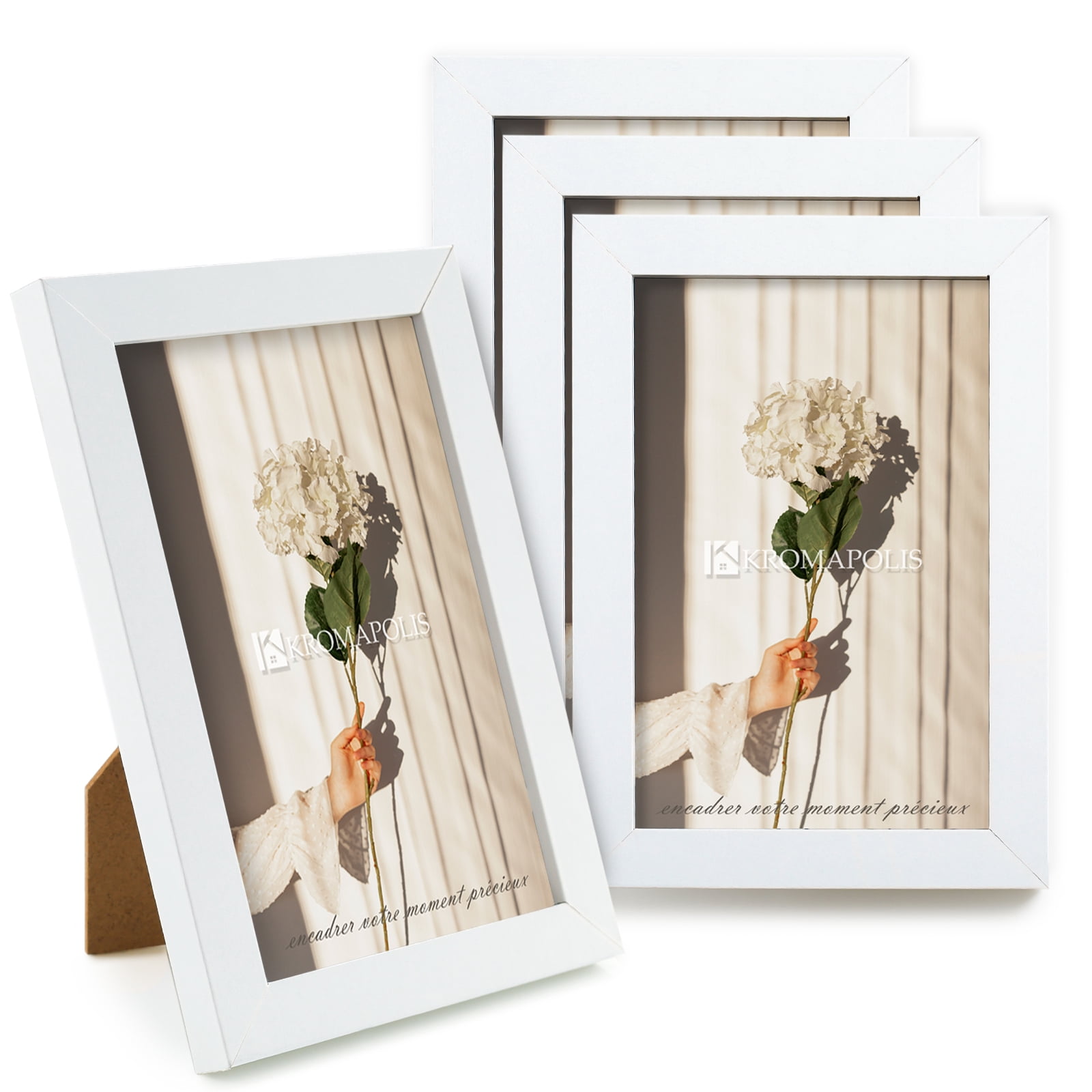 Kromapolis 4x6 Picture Frame Set of 4, Photo Frame with HD Plexiglass ...