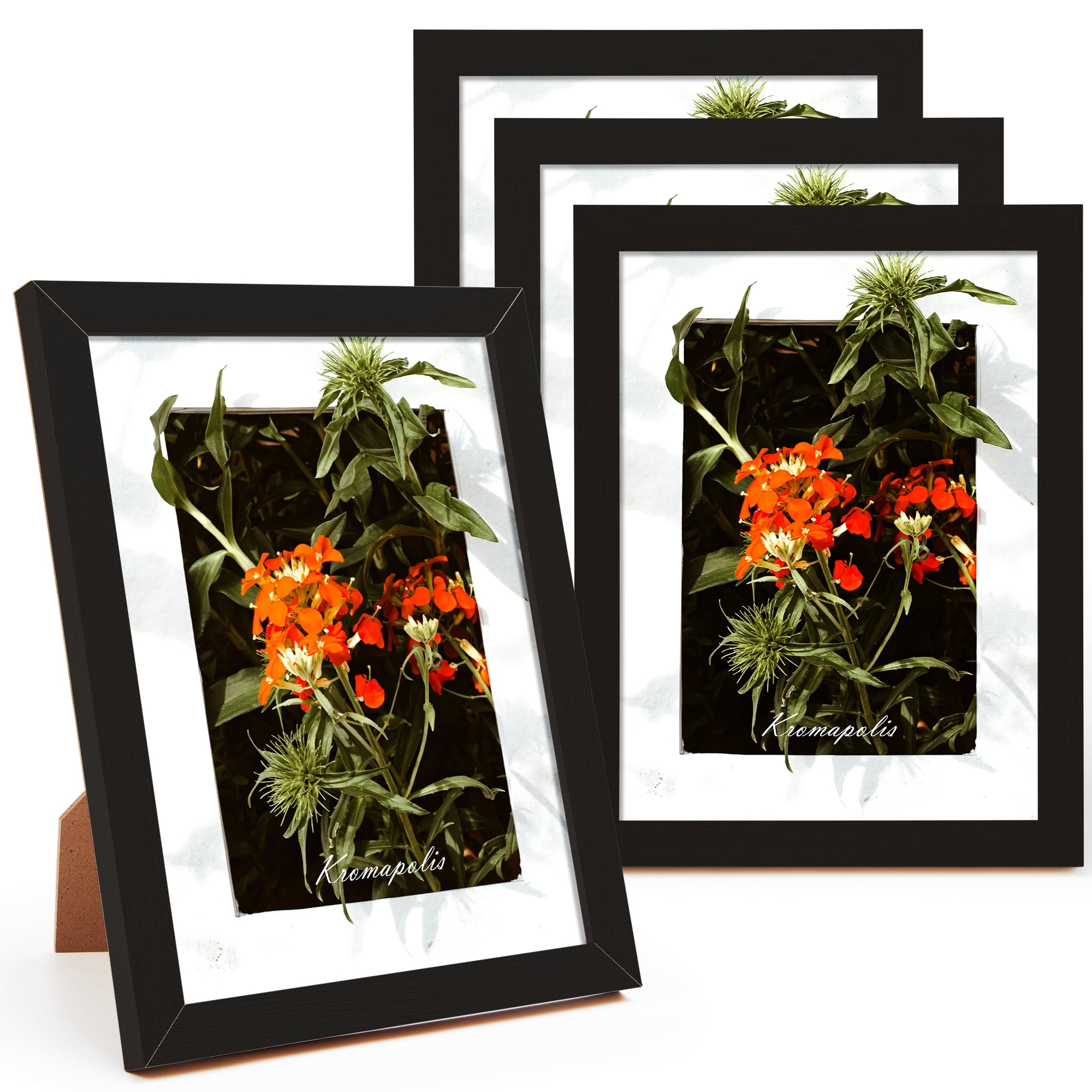 Kromapolis 6x8 Picture Frame Set of 4, Photo Frame with HD Plexiglass ...