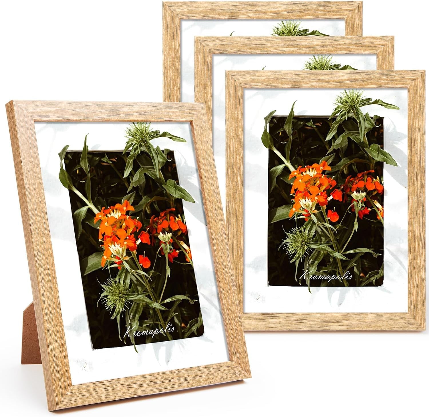 Kromapolis 6x8 Picture Frame Set of 4, Photo Frame with HD Plexiglass ...