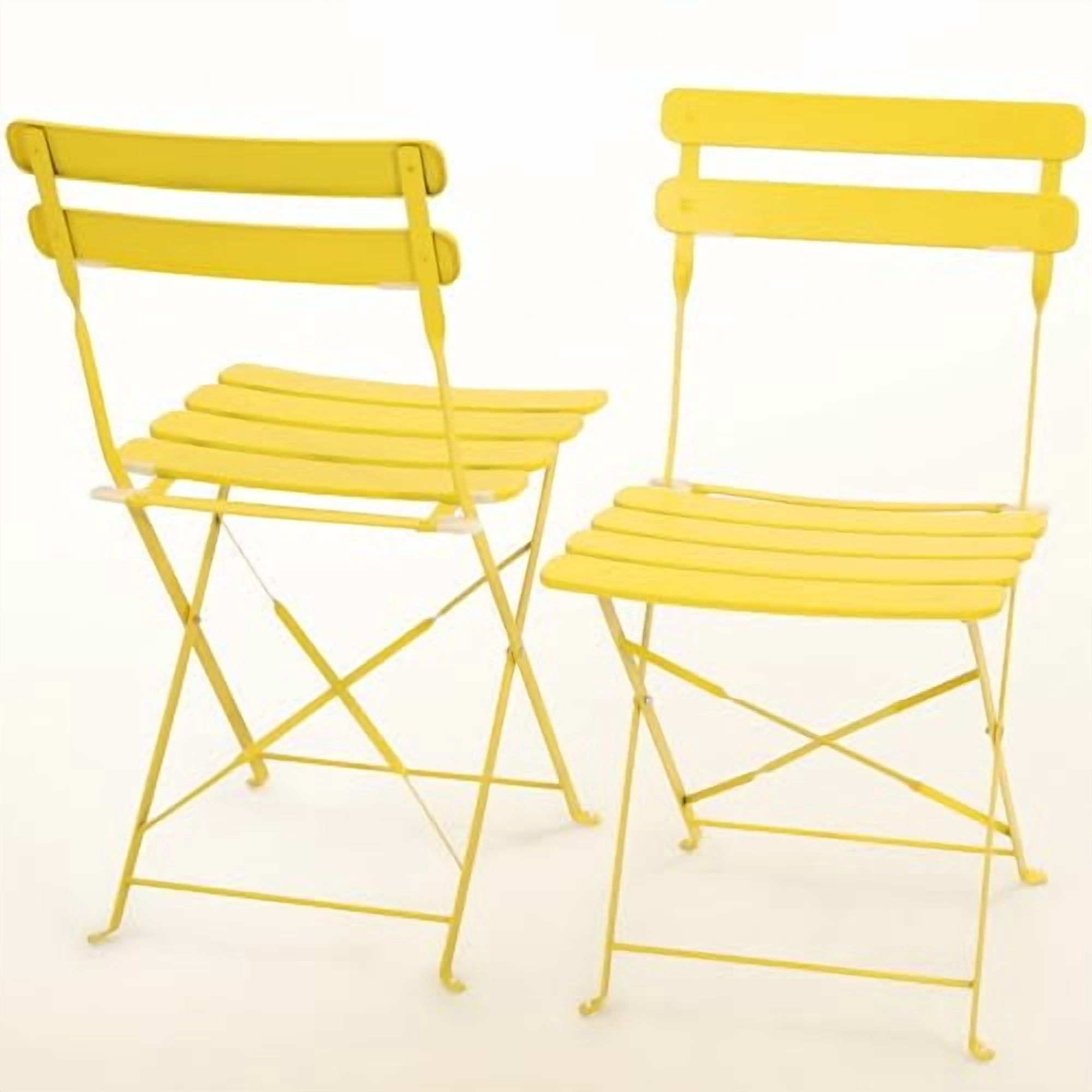 Kromax Outdoor 3 Piece Patio Bistro Set, Folding Bistro Table and 2 ...