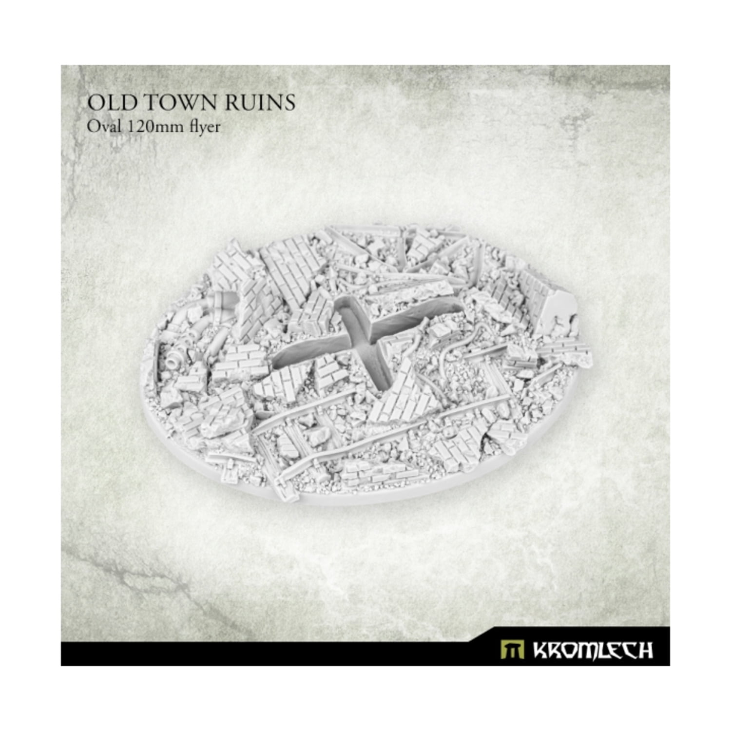 Kromlech 120mm Oval Flyer Bases - Old Town Ruins New - Walmart.com