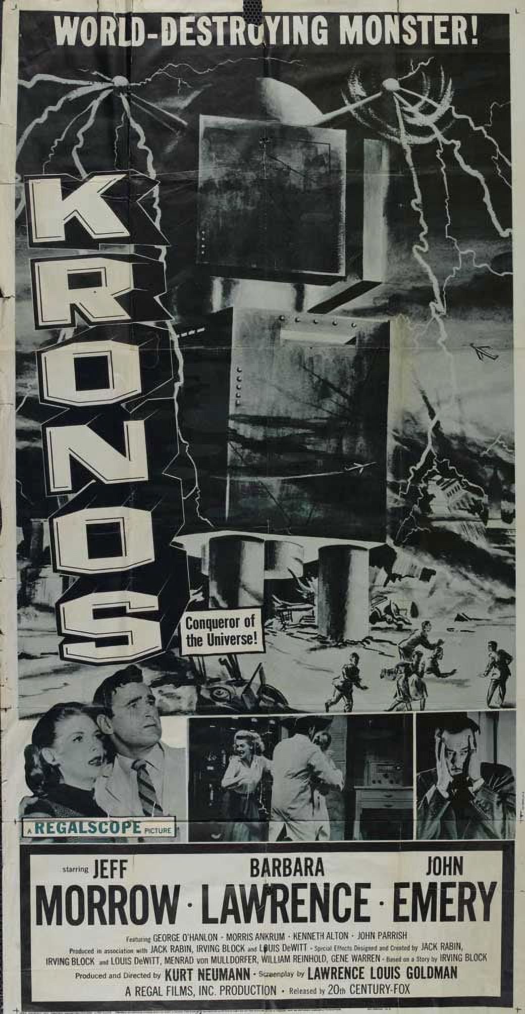 Kronos - movie POSTER (Style B) (11" x 17") (1957) - Walmart.com