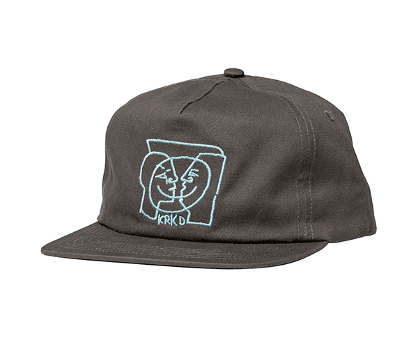 Krooked Moonsmile Raw Adjustable Hat Charcoal - Walmart.com