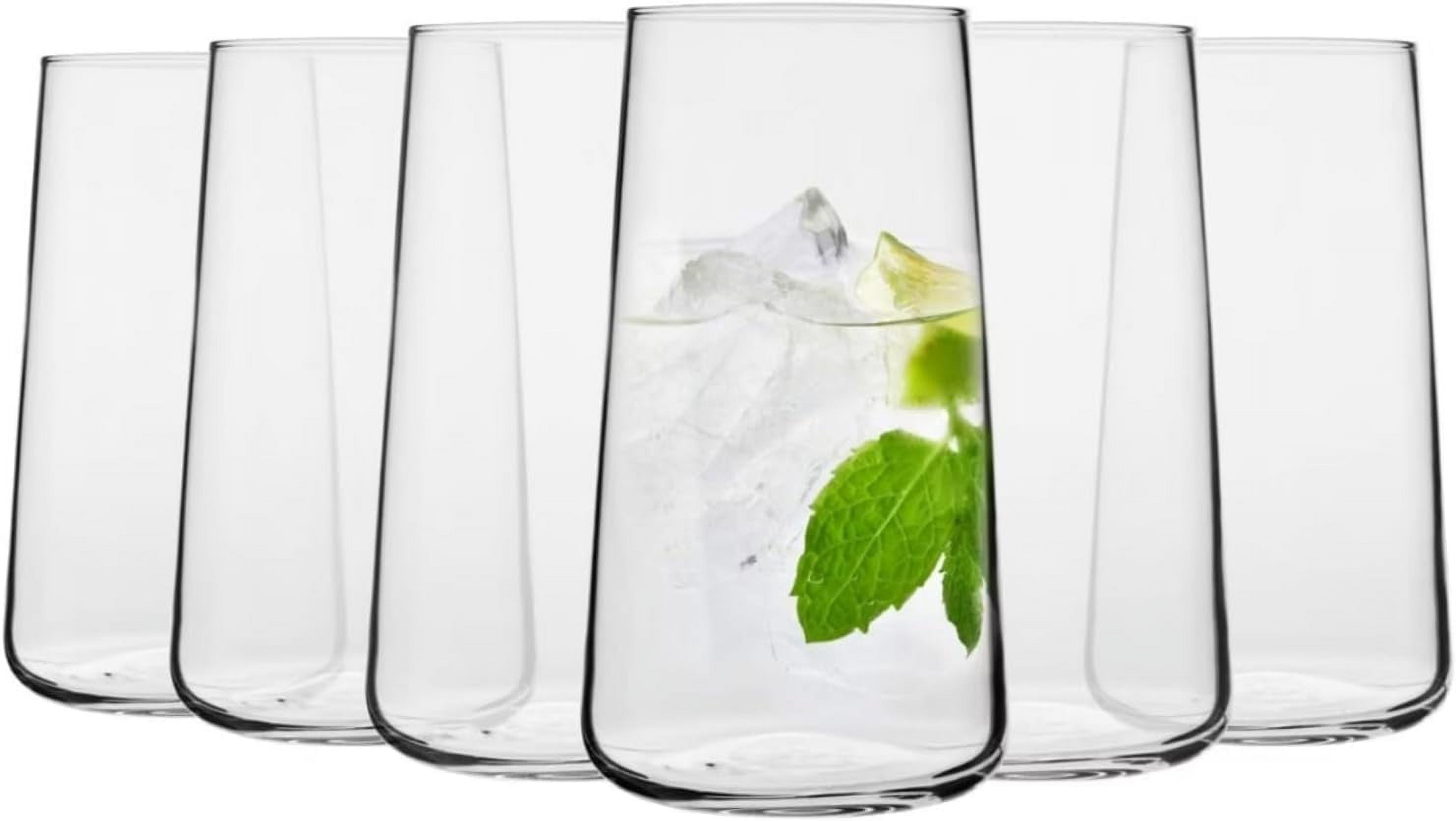 Krosno Water Glasses, Set of 6, Capacity 20 fl oz, Infinity Collection ...
